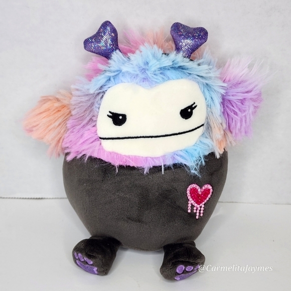 Squishmallows | Toys | Custom Frumpy Black Rainbow Bigfoot Bling Heart ...